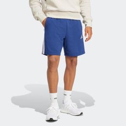 Shorts adidas Sportswear "ESSENTIALS 3-STREIFEN FRENCH TERRY", Herren, Gr. S, N-Gr, blau (dunkelblau, wei&szlig;, normal, gr.), Obermaterial: 55% Baumwolle, 36% Polyester, 9% Viskose, Hosen Shorts, f&uuml;r Laufaktivit&auml;ten und sportliche Anl&auml;sse, mit Kordelverschluss