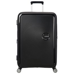 Hartschalen-Trolley American Tourister "SOUNDBOX, in verschiedenen Farben und Gr&ouml;&szlig;en", Herren, Gr. B/H/T: 51,5cm x 77cm x 29,5cm 97 l, schwarz (bass schwarz), Polypropylen, unifarben, Koffer Hartschalen-Trolley, Reisekoffer Trolley Aufgabegep&auml;ck TSA-Zahlenschloss Volumenerweiterung