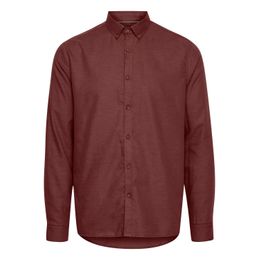 !Solid Langarmhemd SOLID "Langarmhemd SDPepe", Herren, Gr. M, N-Gr, rot (port melange), Obermaterial: 60% Baumwolle CO. 40% Polyester PES., Hemden Langarmhemd