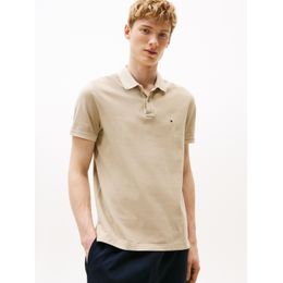 Poloshirt Tommy Hilfiger "GARMENT DYE REG POLO", Herren, Gr. L, gr&uuml;n (sandalwood), Jersey, Obermaterial: 100% Baumwolle, Shirts Poloshirt, leicht gewaschene Optik