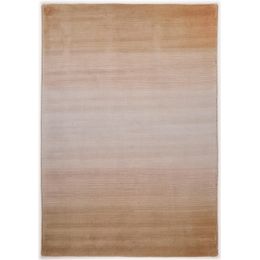 Wollteppich Theko "Wool Comfort" Gr. 49, beige, B:90cm H:15mm L:160cm, Schurwolle, Teppiche, Wollteppich, Handweb Teppich, reine Wolle, handgewebt, brilliante Farben, Scandi