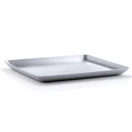 Tablett Blomus "BASIC", silber (silberfarben), B:17cm H:1,5cm L:20cm, Edelstahl, Tabletts, Tablett