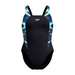 Speedo Sportbadeanzug 'Hyperboom Splice' Damen Gr&ouml;&szlig;e M t&uuml;rkis / petrol / schwarz