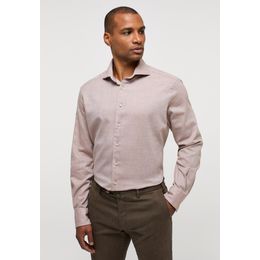 Langarmhemd Eterna "MODERN FIT", Damen, Gr. 44, Normalgr&ouml;&szlig;en, sand, Flanell, 52% cotton, 10% Schurwolle, 38% Lyocell, tailliert, Manschette, Hemden Langarmhemd