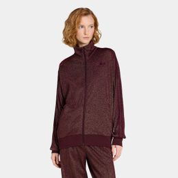 Trainingsjacke adidas originals "adidas originals LUREX FIREBIRD", Damen, Gr. S, maroon, gold metallic, Obermaterial: 61% Baumwolle, 21% Polyamid, 18% Polyester, Jacken Trainingsjacke