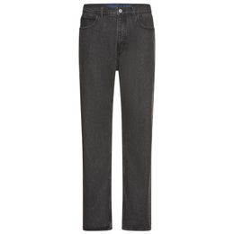 Loose-fit-Jeans HUGO BLUE "Nate", Herren, Gr. 31, L&auml;nge 32, schwarz (charcoal010), Denim/Jeans, Obermaterial: 100% Baumwolle, unifarben, loose fit lang, Jeans Loose-fit-Jeans, in heller Waschung