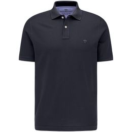 Poloshirt Fynch-Hatton, Herren, Gr. XL (56/58), blau (navy), Jersey, Obermaterial: 100% Baumwolle, unifarben, normal, ohne Ausschnitt, Shirts Poloshirt, normale Passform, mit 2-Knopf-Polokragen, aus Baumwolle, Topseller