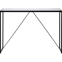 Konsolentisch Jahnke "GLAM CONSOLE", schwarz-wei&szlig; (schwarz, marmor wei&szlig;, schwarz, marmoroptik), B:111,3cm H:76cm T:30cm, Tische, Konsolentisch, Breite ca. 111 cm, Beistelltisch