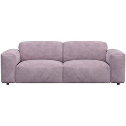 2,5-Sitzer FLEXLUX "Lucera Sofa, super bequem durch hochwertigen Sitzaufbau mit Kaltschaum", lila (soft lavender), B:219cm H:73cm T:102cm, 85% Polyester/15%Polyamide, Sofas, 2 5-Sitzer, modern & anschmiegsam, Designsofa