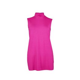 T-Shirt Seidel Moden, Damen, Gr. 34, pink (magenta,50), Jersey, Obermaterial: 95% Viskose, 5% Elasthan, unifarben, regular fit Po-bedeckend, Shirts T-Shirt, ohne &Auml;rmel, MADE IN GERMANY