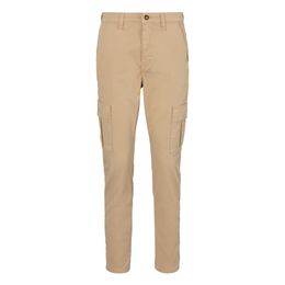 Cargohose MAC "RICH", Damen, Gr. 48, N-Gr, beige (flachs ppt), Obermaterial: 97% Baumwolle, 3% Elasthan, kn&ouml;chelfrei, Hosen Cargohose