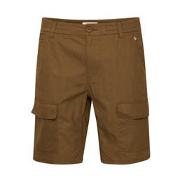 Shorts Blend "Shorts BHWoven", Herren, Gr. XXL, N-Gr, braun (beech), Obermaterial: 51% Leinen LI. 49% Baumwolle CO., Hosen Shorts