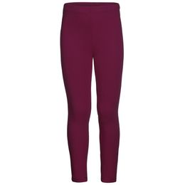 Leggings happy girls, M&auml;dchen, Gr. 92, N-Gr, lila (berry), Strick, Obermaterial: 60% Polyester, 35% Baumwolle, 5% Elasthan, unifarben, eng kn&ouml;chellang, Hosen Leggings, w&auml;rmend und elastisch
