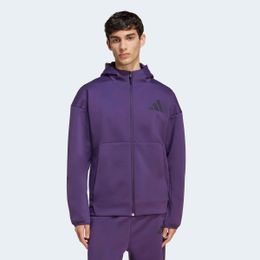 Kapuzensweatshirt adidas Sportswear "M Z.N.E. FZ", Herren, Gr. L, aurora plum, Obermaterial: 57% Polyester, 43% Baumwolle, normal, Rundhals, Sweatshirts Kapuzensweatshirt, f&uuml;r sportliche Aktivit&auml;ten, aus Polyester und Baumwolle