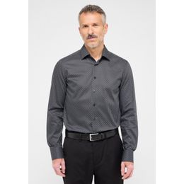 Langarmhemd Eterna "SLIM FIT", Damen, Gr. 41, Normalgr&ouml;&szlig;en, anthrazit, Twill, 100% Baumwolle, schmal, Manschette, Hemden Langarmhemd, NON IRON (b&uuml;gelfrei)