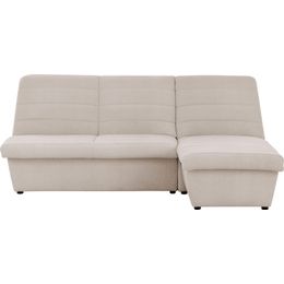 Ecksofa "LOOKS VIII L-Form", beige (ecru), B:214cm H:92cm T:168cm, 100% Polyester, LOOKS by Wolfgang Joop, Sofas, Ecksofa, Quersteppung, ohne Armlehnen, in zwei verschiedenen Gr&ouml;&szlig;en