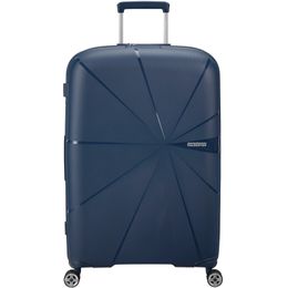 Hartschalen-Trolley American Tourister "STARVIBE, in verschiedenen Farben und Gr&ouml;&szlig;en", Damen, Gr. B/H/T: 51cm x 77cm x 30cm 100 l, blau (navy), Polypropylen, unifarben, Koffer Hartschalen-Trolley, Handgep&auml;ck-Koffer Reisegep&auml;ck Koffer TSA-Zahlenschloss