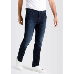 Straight-Jeans MAC "Arne Pipe", Herren, Gr. 36 (37), L&auml;nge 32, blau (blau, schwarz), Denim/Jeans, Obermaterial: 93% Baumwolle, 5% Elastomultiester, 2% Elasthan, Jeans Straight-Jeans