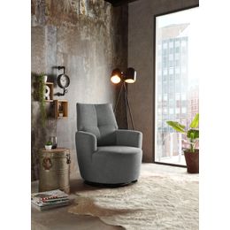 Relaxsessel "SO 1450", grau (anthrazit dpr 129), B:80cm H:96cm T:88cm, Luxus-Microfaser (Chenille)100% Polyester, SET ONE BY Musterring, Sessel, Relaxsessel, mit Dreh- und Wippfunktion, wahlweise mit Hocker erh&auml;ltlich