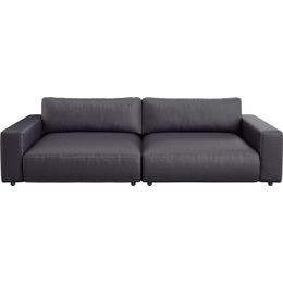 Big-Sofa Musterring "LUCIA", braun (braun bax), B:252cm H:81cm T:124cm, Flachgewebe FLORIS (100% Polyester);Flachgewebe VALMONT (60% Baumwolle/ 40% Leinen);Microfaser CRONA (100% Polyester), Sofas, Big-Sofa, in vielen Qualit&auml;ten und 4 unterschiedlichen N&auml;hten, 2,5-Sitzer