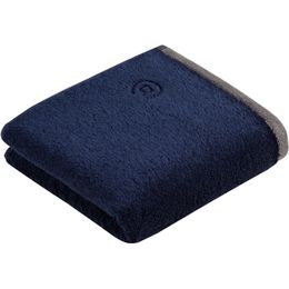 Handtuch Bugatti "Prato", blau (marine blau), B:50cm L:100cm, Walkfrottee, Obermaterial: 100% Baumwolle, Handt&uuml;cher, Handtuch, Uni Farben, mit melierter Optik im Saum