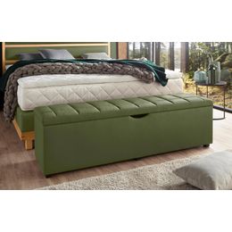 Hockerbank Home Affaire "Checked", gr&uuml;n, B:160cm H:42cm T:40cm, Struktur fein (100% Polyester) f&uuml;r Bett Classico, Piazza, Premium und Vega;Struktur (100% Polyester) f&uuml;r Bett Crato und Lucina;Struktur (60% Baumwolle, 40% Leinen) f&uuml;r Bett Kiss;Kunstleder f&uuml;r Bett Natura;Struktur (100% Polyester) f&uuml;r Bett Nordica, Hocker, Hockerbank, mit Stauraum, Breite 120 cm und 160 cm, als Bettbank geeignet