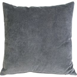 G&ouml;zze Kissenh&uuml;llen G&Ouml;ZZE "Muri", grau (anthrazit), B:60cm L:60cm, Polyester, Obermaterial: 100% Polyester, Kissenbez&uuml;ge, Kissenh&uuml;llen, in vielen Unifarben