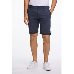 Chinoshorts LINDBERGH, Herren, Gr. M, N-Gr, blau (dk blau), Stoff, Obermaterial: 98% Baumwolle, 2% Elasthan, unifarben, slim fit kniefrei, Hosen Chinoshorts, mit Stretch