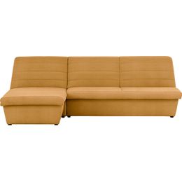 Ecksofa "LOOKS VIII L-Form", gelb (senf), B:274cm H:92cm T:168cm, 100% Polyester, LOOKS by Wolfgang Joop, Sofas, Ecksofa, Quersteppung, ohne Armlehnen, in zwei verschiedenen Gr&ouml;&szlig;en