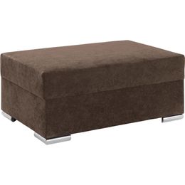Hocker Collection AB "John", braun, B:100cm H:40cm T:70cm, Luxus-Microfaser 2 (100% Polyester);Microfaser PRIMABELLE (100% Polyester);Luxus-Microfaser 1 (100% Polyester), Hocker, Hocker, Frei im Raum stellbar, wahlweise mit Federkern