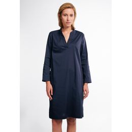 Hemdblusenkleid Eterna "LOOSE FIT", Damen, Gr. 46, Normalgr&ouml;&szlig;en, blau (navy), 74% cotton, 3% Elasthan, 23% Polyamid, normal, Kleider Hemdblusenkleid