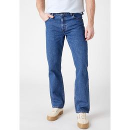 Straight-Jeans Wrangler "Authentic Straight", Herren, Gr. 33, L&auml;nge 34, grau (stone, wash), Denim/Jeans, Obermaterial: 100% Baumwolle, normal lang, Jeans Straight-Jeans