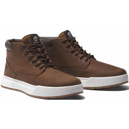 Schn&uuml;rboots Timberland "MAPLE GROVEMID LACE UP SNEAKER", Herren, Gr. 46, braun (dunkelbraun), Leder, Schuhe Schn&uuml;rboots, Winterschuhe, Sneakerboots, Winterboots