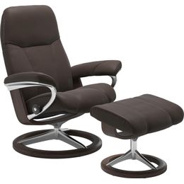 Relaxsessel stressless "Consul", braun (braun batick), B:78cm H:97cm T:70cm, Leder BATICK: BATICK ist ein leicht korrigiertes, durchgef&auml;rbtes und genarbtes M&ouml;belleder, bei dem die meisten Unebenheiten und Spuren in der Regel entfernt wurden.;Leder PALOMA: PALOMA ist ein durchgef&auml;rbtes Semianilin-M&ouml;belleder mit nat&uuml;rlicher Narbung.;ROHLEDER Stoff Q2 FARON: Ein fester zuverl&auml;ssiger Boucl&eacute; mit einem 