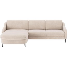 Sit & More Ecksofa SIT & MORE "Soul L-Form", beige, B:280cm H:90cm T:182cm, 95% Polyester, 5% Polyamid, Sofas, Ecksofa, wahlweise mit Bettfunktion und Bettkasten oder Schubkasten