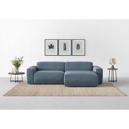 Ecksofa Trendmanufaktur "Braga, mit hochwertigem Kaltschaum, L-Form, in Cord erh&auml;ltlich", gelb (mustard), B:255cm H:72cm T:160cm, 100% Polyester, Sofas, Ecksofa, modernes Sofa, Couch mit hohem Sitzkomfort, 255/72/160 cm (B/H/T)