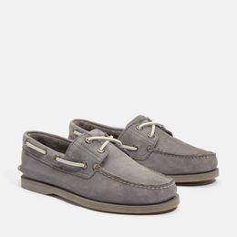 Bootsschuh Timberland "CLASSIC BOAT BOAT SHOE", Herren, Gr. 40, md gry nubuck, Leder, Schuhe Bootsschuh, Classic Bootsschuh aus Timberland Premium Leder