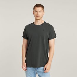 G-Star Raw Kurzarmshirt G-STAR "Lash", Herren, Gr. XL, schwarz (schwarz schwarz gd), Jersey, Obermaterial: 100% Baumwolle, unifarben, normal h&uuml;ftbedeckend, Rundhals, Umschlagsaum, Shirts Kurzarmshirt, Rundhals, Logoapplikation