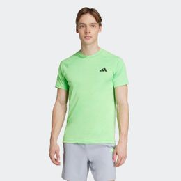 T-Shirt adidas Performance "GYM+ TEE", Herren, Gr. XXL, lime burst meliert, Obermaterial: 92% Polyester, 8% Elasthan, normal, Rundhals, Shirts T-Shirt