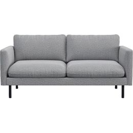 3-Sitzer FLEXLUX "Bolzano", grau (sophisto grau), B:174cm H:61cm T:90cm, 100% Polyester, Sofas, 3-Sitzer, Sitzaufbau mit Kaltschaum & Stahl-Wellen, loose Sitz -& R&uuml;ckenkissen