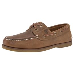 Bootsschuh Timberland "CLASSIC BOAT BOAT SHOE", Herren, Gr. 45, braun (dunkelbraun), Leder, Schuhe Bootsschuh, Classic Bootsschuh aus Timberland Premium Leder