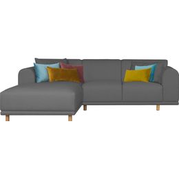 Ecksofa OTTO HOME "Maroon L-Form", grau, B:285cm H:82cm T:191cm, Struktur (100% Polyester);Struktur grob ( 100% POLYPROPYLEN;Struktur fein ( 100% Polyester), Sofas, Ecksofa, in skandinavischem Design, mit losen Kissen