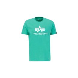 T-Shirt Alpha Industries "Basic T-Shirt BL", Herren, Gr. S, gr&uuml;n (atomic gr&uuml;n), Obermaterial: 100% Baumwolle, Shirts T-Shirt