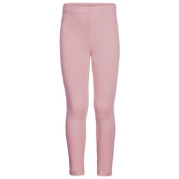 Leggings happy girls, M&auml;dchen, Gr. 116, N-Gr, rosa (dusty rose), Strick, Obermaterial: 60% Polyester, 35% Baumwolle, 5% Elasthan, unifarben, eng kn&ouml;chellang, Hosen Leggings, w&auml;rmend und elastisch