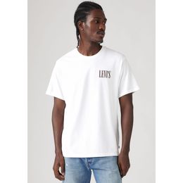 Levi's T-Shirt LEVI'S "RELAXED FIT TEE", Herren, Gr. L, ssnl serif logo brig, Jersey, Obermaterial: 100% Baumwolle, bedruckt, relaxed fit taillenbedeckt, Rundhals, gerader Abschluss, Shirts T-Shirt, mit Logoschriftzug