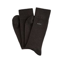 Businesssocken BOSS "2P RS Tom Uni MC", Herren, Gr. 39-42, grau (charcoal 012), Baumwollmischung, Socken Businesssocken