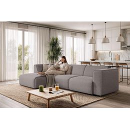 Ecksofa OTTO HOME "Merid L-Form, B: 295 cm - OTTO. Verl&auml;ssliche Qualit&auml;t.", taupe, B:295cm H:70cm T:162cm, 100% Polyester, Sofas, Ecksofa, jederzeit durch Module erweiterbar