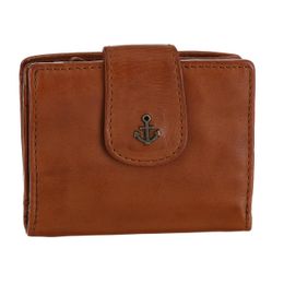Geldb&ouml;rse Harbour 2nd "Stella", Damen, braun (charming cognac), Leder, washed, Kleinlederwaren Geldb&ouml;rse, Unisex Portemonnaie, Geldbeutel mit Logoaufn&auml;her