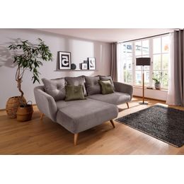 Ecksofa Home Affaire "Baggio formsch&ouml;ne Polsterecke, bequem, Breite 277cm, L-Form", braun (cappucino), B:277cm H:80cm T:162cm, Sofas, Ecksofa, Zierkissen inklusive