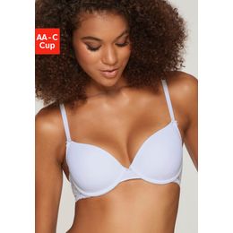 Schalen-BH Nuance, Damen, Gr. 80, Cup A, wei&szlig;, Spitze, Obermaterial: 85% Polyamid, 15% Elasthan, BHs Schalen-BH, im R&uuml;cken aus Spitze, Cups aus Microtouch, Dessous, Topseller